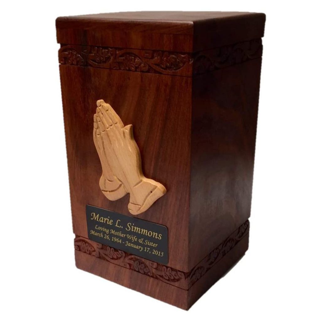 Hand Engraved Urns(Praying Hands) – New World Accents